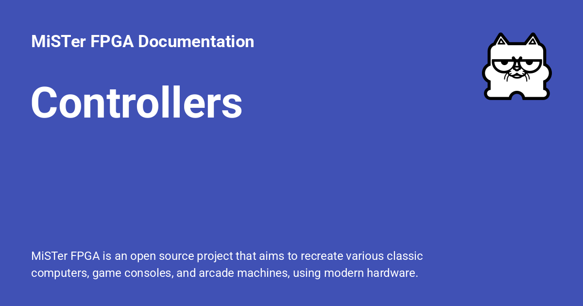 Controllers - MiSTer FPGA Documentation